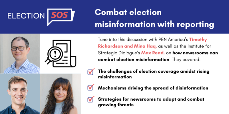 Combat election misinformation with your reporting - Election SOS
